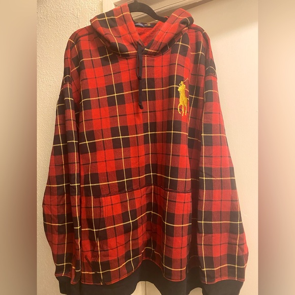 Ralph Lauren | Shirts | Mens Ralph Lauren Red Plaid Hoodie 4xb | Poshmark